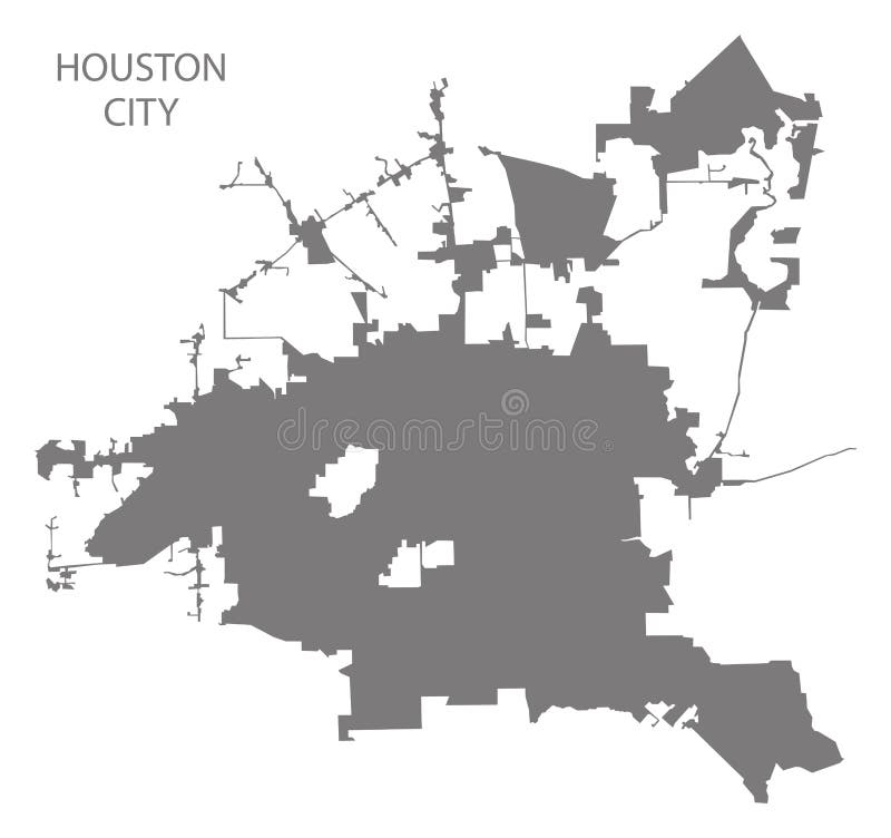 Mapa Moderno - Cidade De Houston Dos EUA Ilustração do Vetor ...