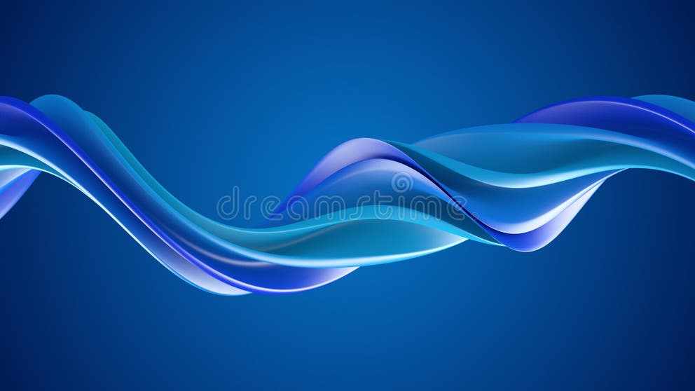 Forma 3D Espiral Torcida Azul Ilustração Stock - Ilustração de forma ...