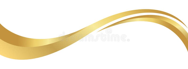 Forma De Canto De Onda Dourada Para Faixas De Elementos De Fita Dourada ...