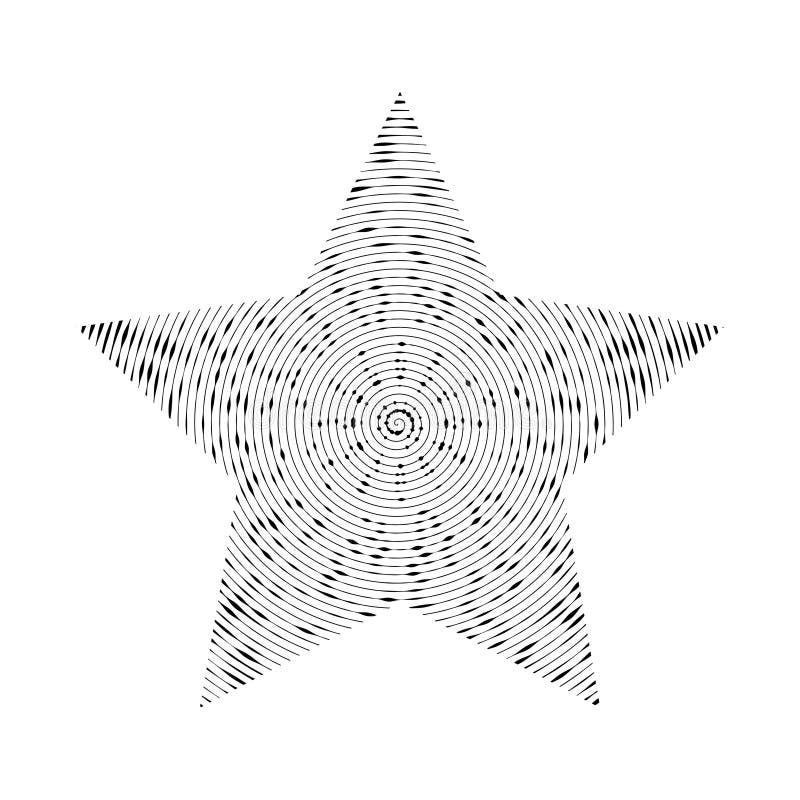 Forma De Estrella Estilizada Sobre Fondo Blanco Ilustración del Vector ...