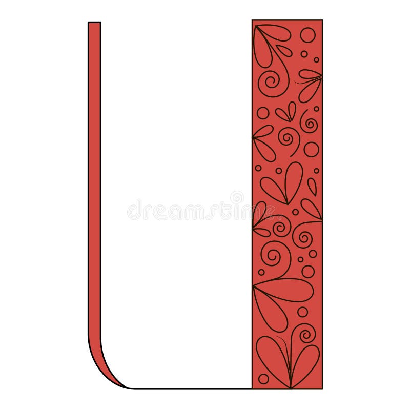 Forma Decorativa De La Letra Tipo U De La Fuente Ilustración del Vector ...