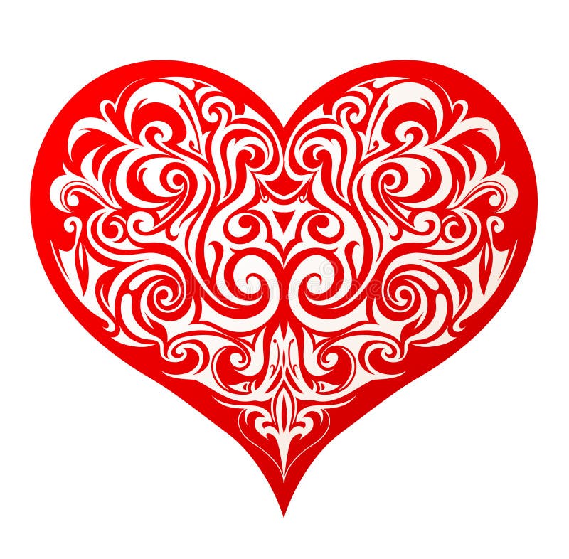 Forma del corazón ilustración del vector. Ilustración de estilo - 37255374