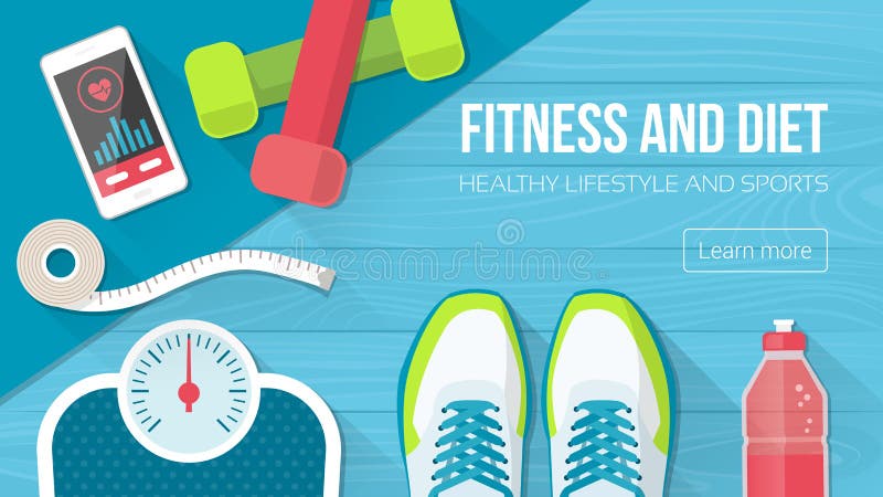 Forma fisica e sport illustrazione vettoriale. Illustrazione di ...