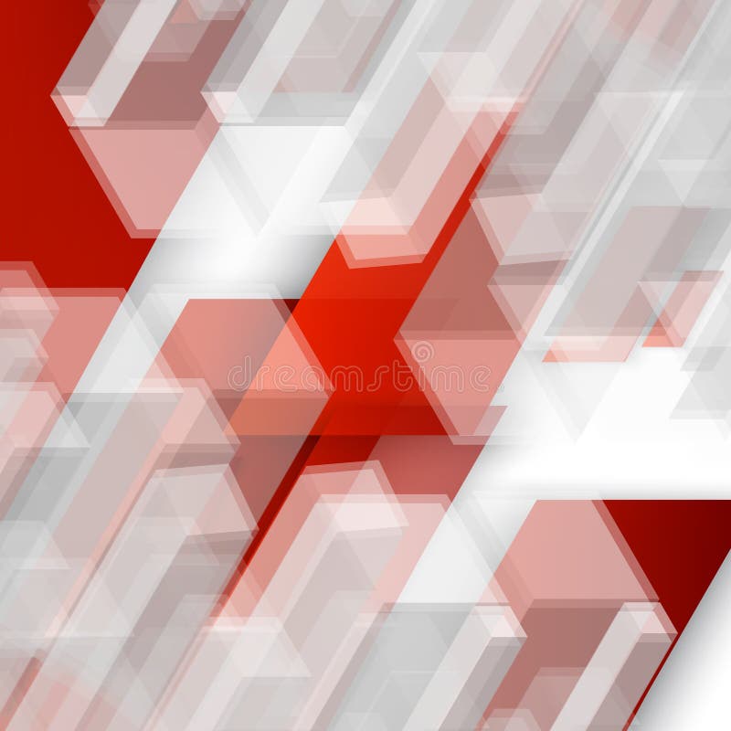 Forma Geométrica Abstracta Del Vector Del Rojo Ilustración del Vector ...