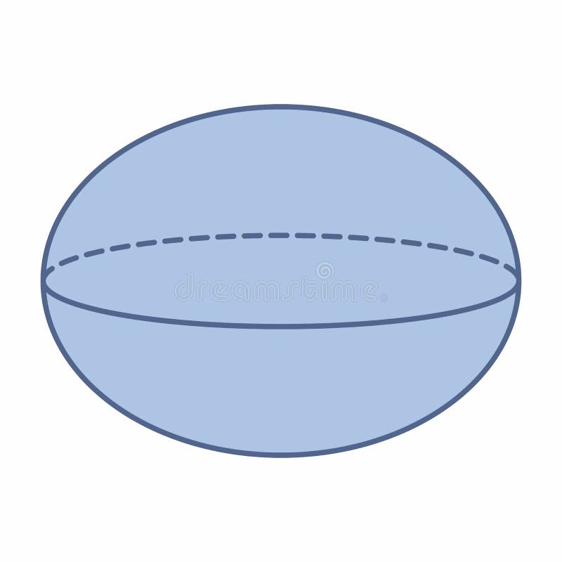 Elissoide Figura Geometrica Su Fondo Bianco Vettore Illustrazione ...