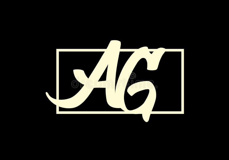Forma Simples Da Letra Inicial Ag Ilustração do Vetor - Ilustração de ...