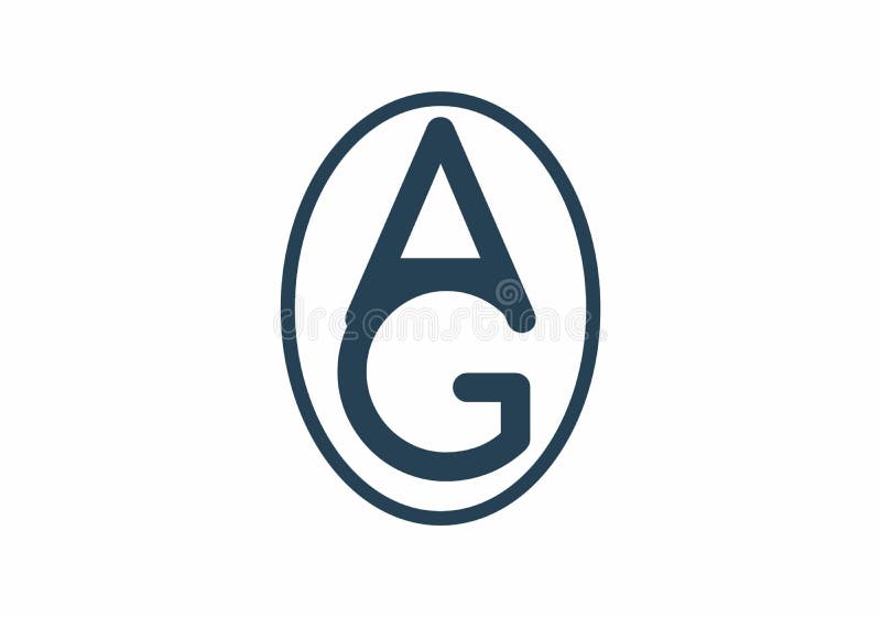 Forma Simples Da Letra Inicial Ag Ilustração do Vetor - Ilustração de ...