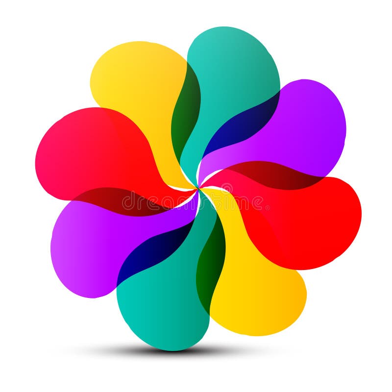 Forma Transparente Colorida Da Flor Do Vetor Abstrato Ilustração do ...