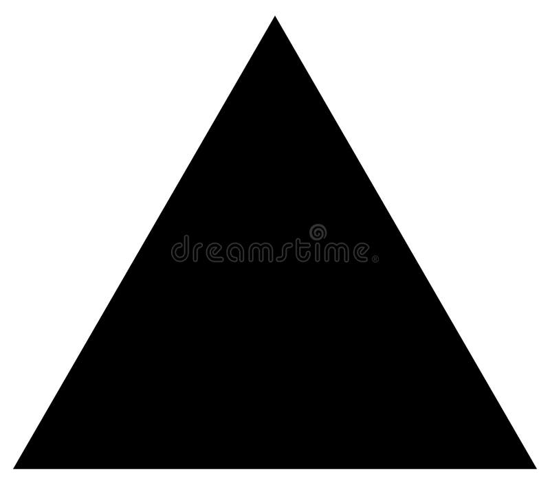 Forma Vectorial De Triángulo Aislado Objeto De Color Negro Fondo Blanco ...