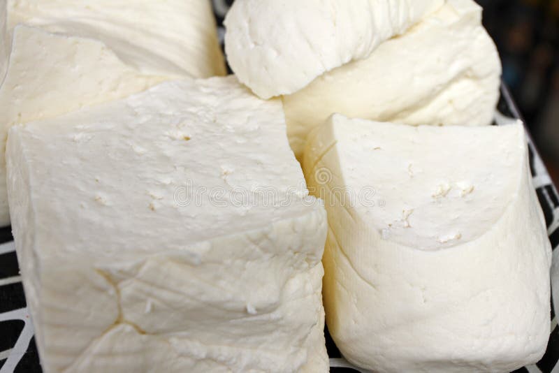Formaggio Bianco Della Salamoia Feta Pezzi Di Fattoria Del Formaggio in ...