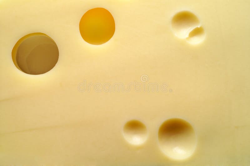 Formaggio: Emmental in Dettaglio Fotografia Stock - Immagine di maturo ...