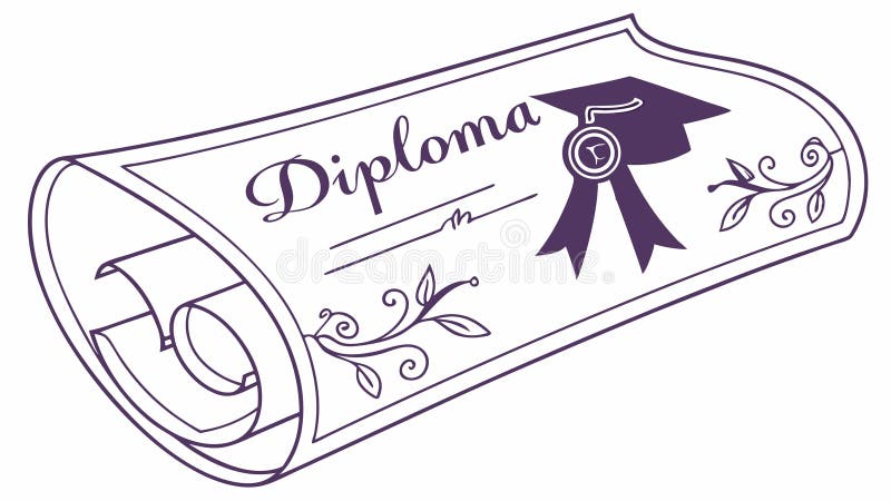 Formal Academic Diploma Scroll Certificate of Achievement, Vector ...