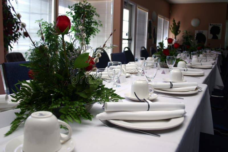 Chinese Wedding Banquet Table Setting Stock Image - Image of proper ...