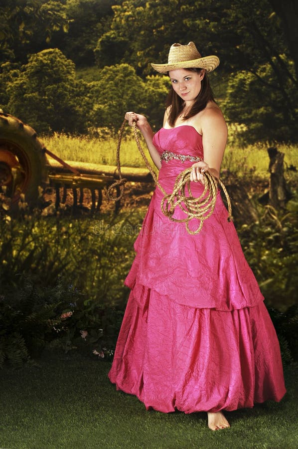 Formal Cowgirl stock image. Image of young, dress, girl - 15612129