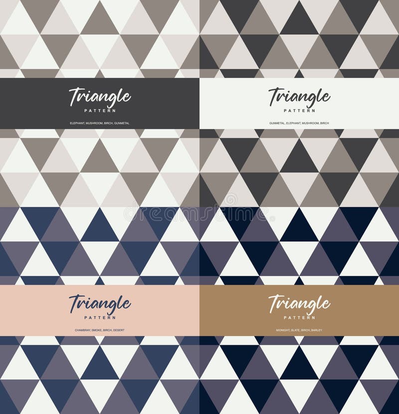 Formal Dark Grey and Brown Geometric Patterns - 4 Pieces Stock Vector ...