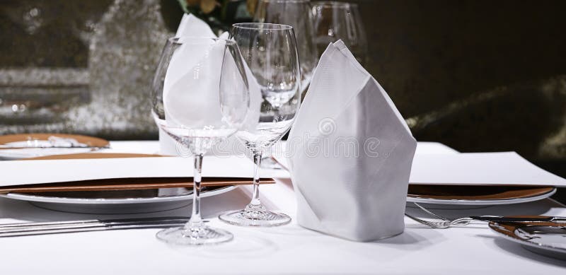 Formal dining table set up stock photo. Image of isolated - 50121528