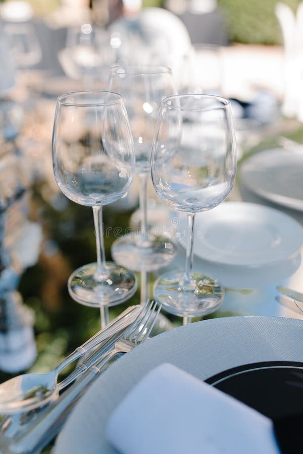 Formal Dinner Service at a Wedding Banquet Stock Image - Image of meal ...