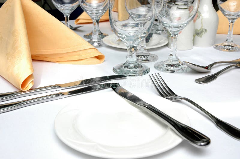 Formal Dinner Setting - Bread Plate Stock Image - Image of grand, dish ...