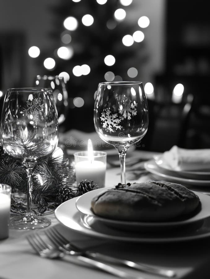 Formal Dinner Table with Plates and Utensils Stock Image - Image of ...