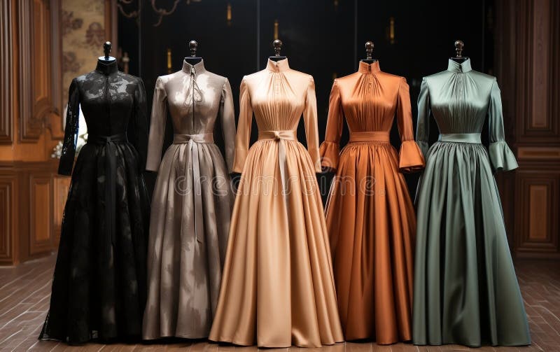 Formal Dresses for Women in Various Colors. Generative AI Stock ...