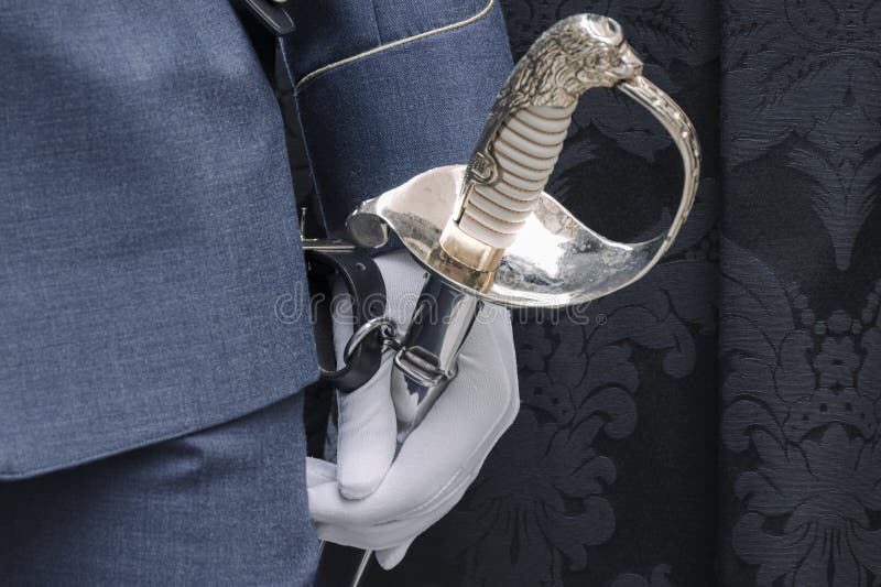 Formal Elegance: a Ceremonial Sword in Waiting Stock Photo - Image of ...