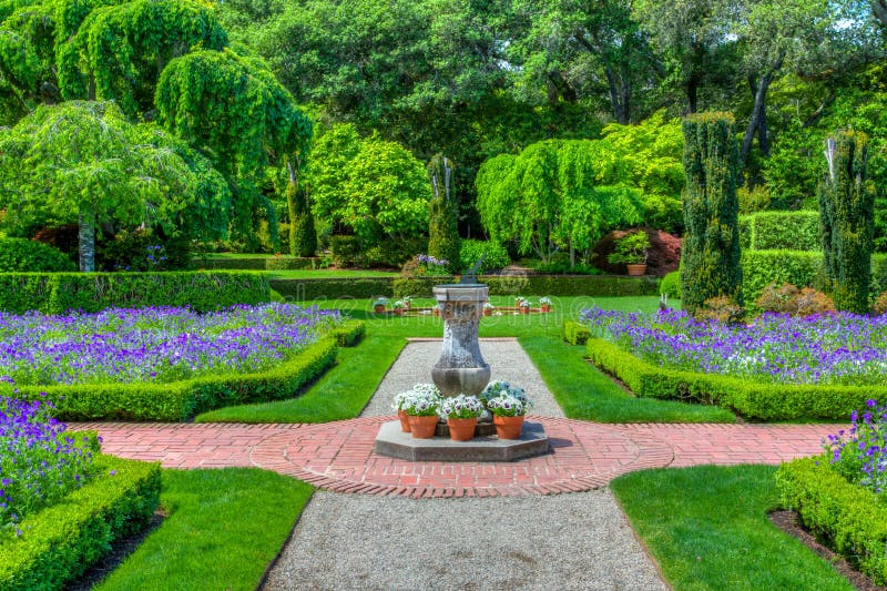 Formal English Garden Path stock photo. Image of lawn - 68233316