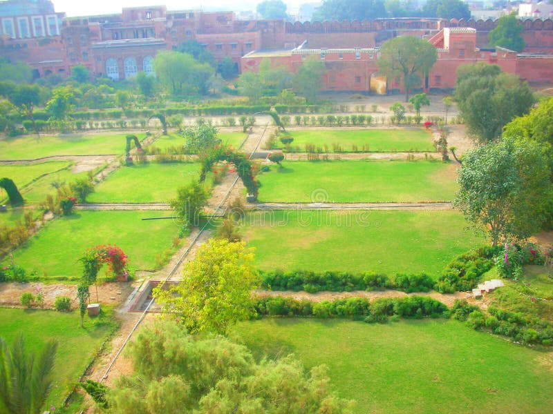 A formal garden in India stock image. Image of field - 163712825