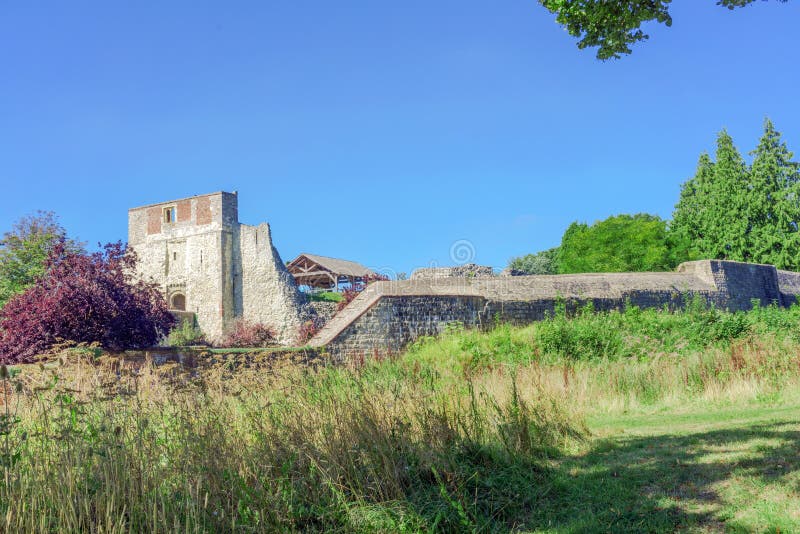 The Formal Gardens of Farnham Castle in Surrey Stock Photo - Image of ...