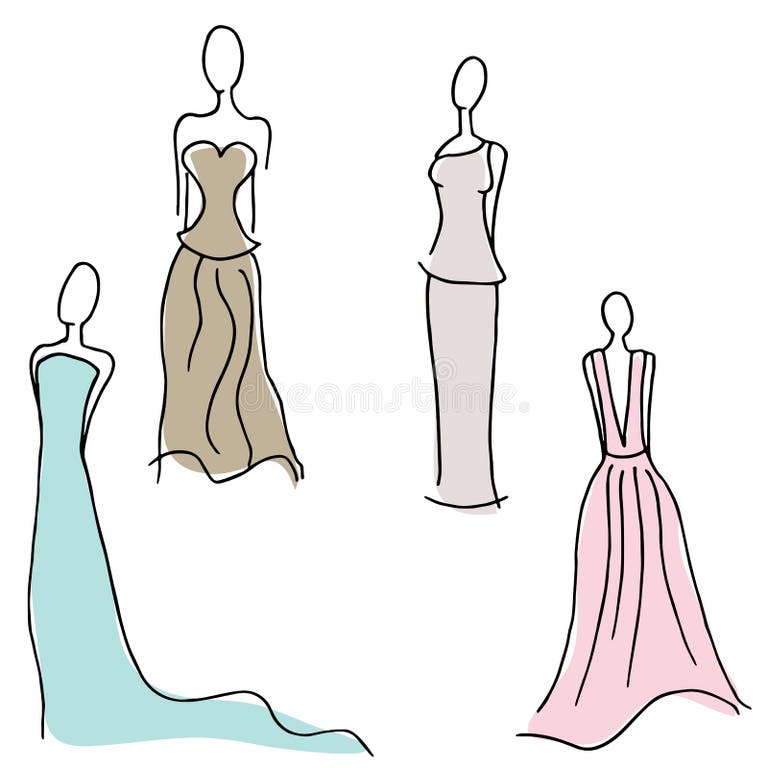 Prom Gown Clipart Stock Illustrations – 34 Prom Gown Clipart Stock ...