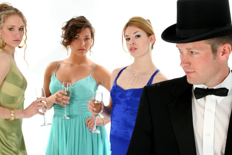 Formal Group stock image. Image of date, hispanic, lady - 1436895