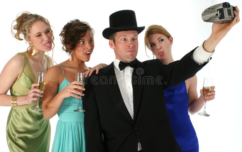 Formal Group with Camera stock image. Image of date, evening - 1436945