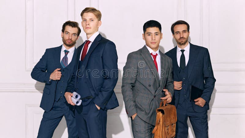Formal Group Portrait, Strong Men Presenting Elegance and Teamwork ...