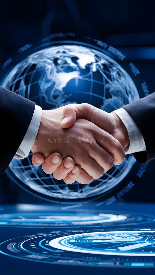 Formal Handshake with Digital Globe Tech Driven Business Environment ...