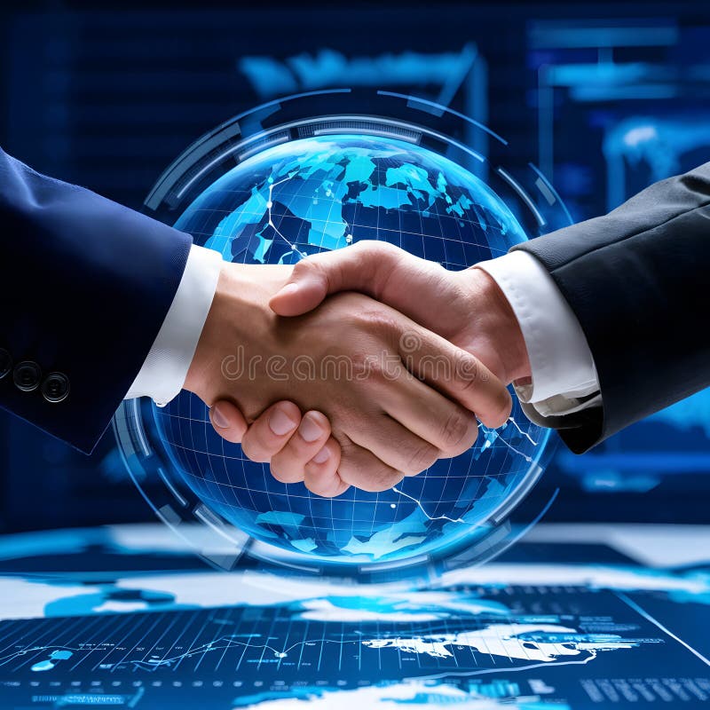 Formal Handshake with Digital Globe Tech Driven Business Environment ...