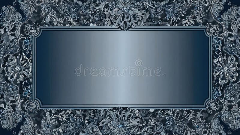 Formal Invitation Card with Deep Blue Hues Stock Illustration ...