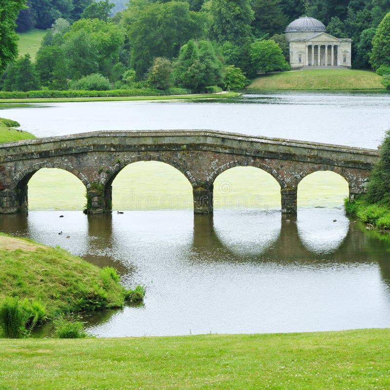 Formal Landscape Garden stock photo. Image of lake, background - 17299030