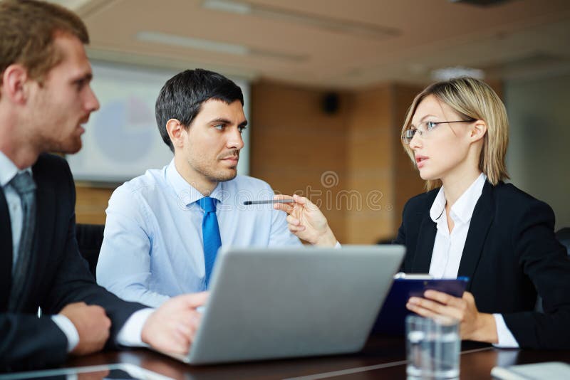Formal meeting stock photo. Image of conversation, brainstorm - 74548474