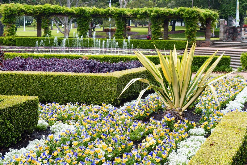Formal Park Garden stock photo. Image of hedge, succulent - 60746686