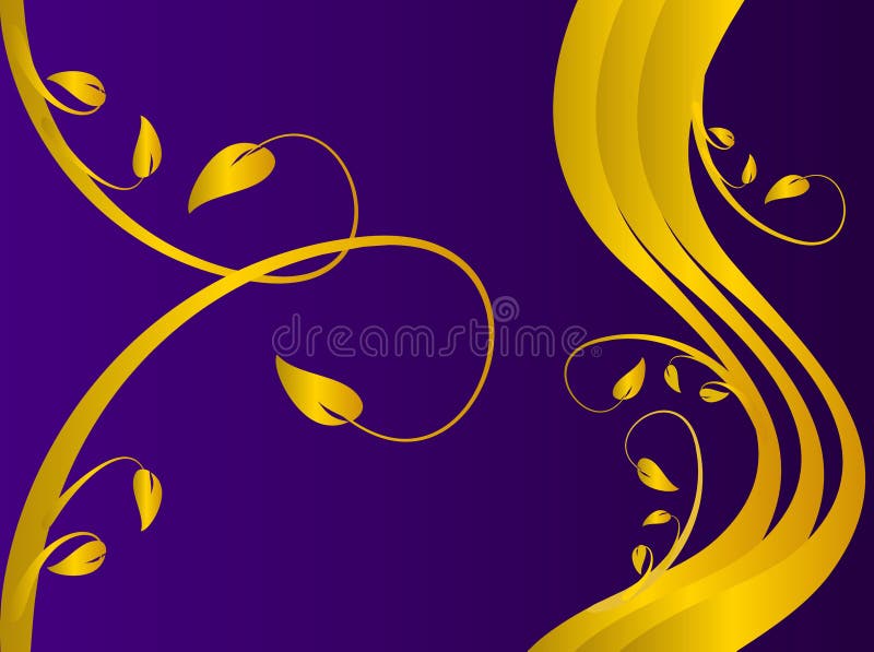 A Formal Purple Floral Background Stock Illustration - Illustration of ...