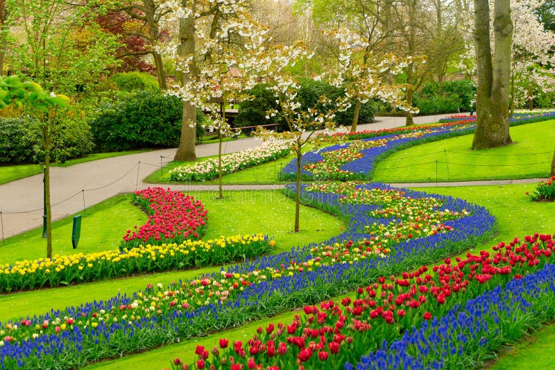 Formal spring garden stock image. Image of landscaping - 244822595