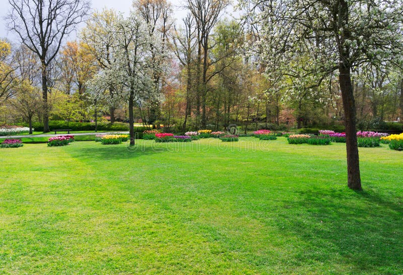 Formal spring garden stock image. Image of landscaping - 84987427