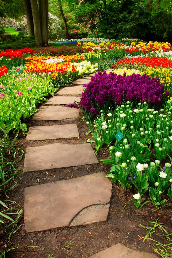 Formal spring garden stock image. Image of spring, garden - 211691897