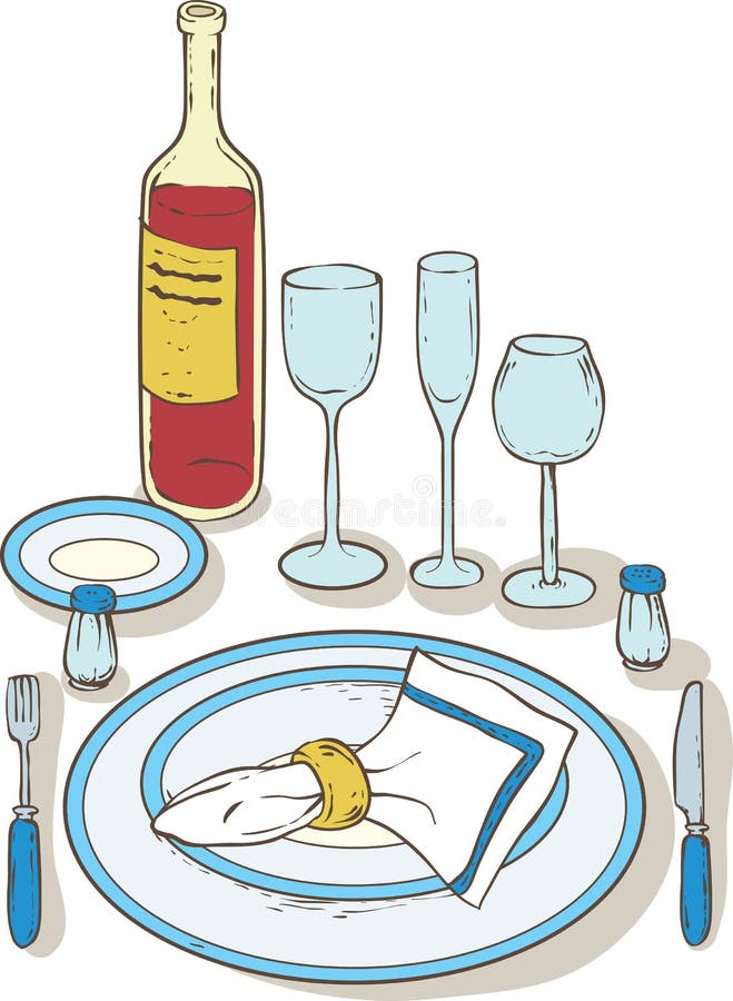 Formal table setting stock vector. Illustration of knife - 48901274