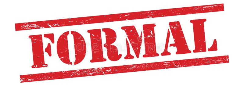 FORMAL Text on Red Grungy Lines Stamp Stock Illustration - Illustration ...