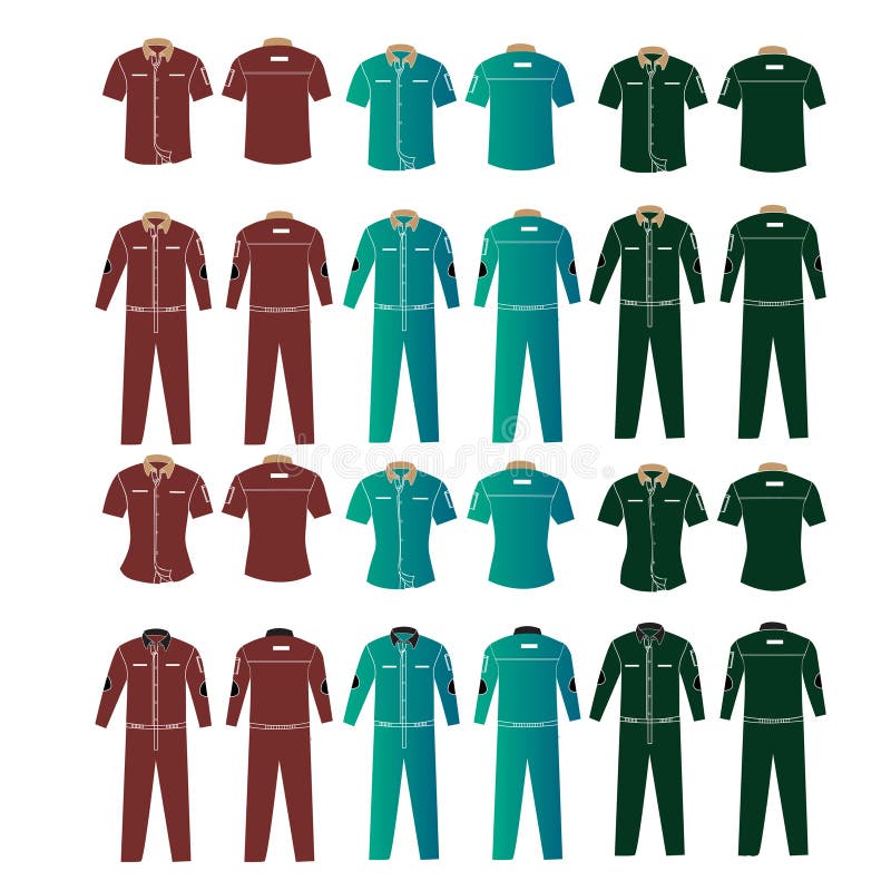 Formal Uniform Work Office Department Vector Stock Vector ...