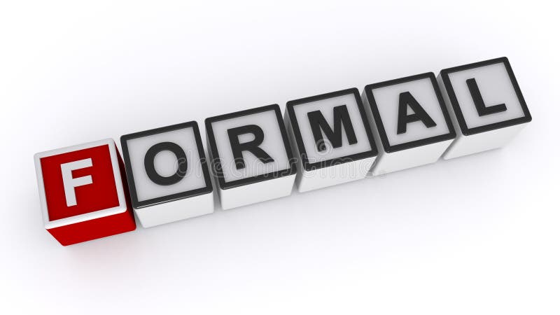 Formal word block on white stock illustration. Illustration of ornate ...