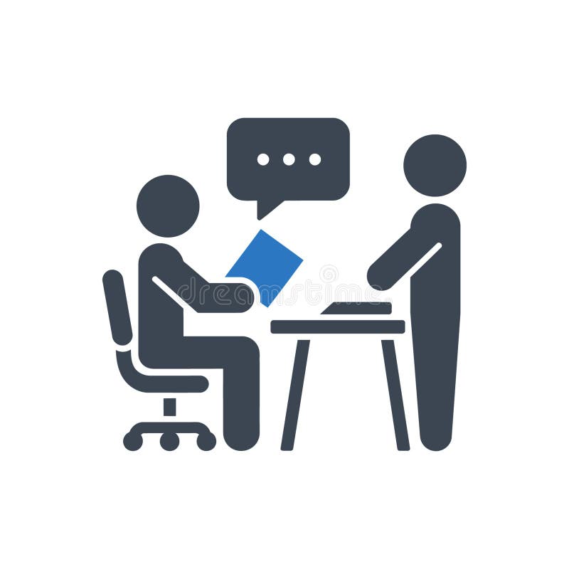Formal Work Meeting Icon stock vector. Illustration of document - 350117404