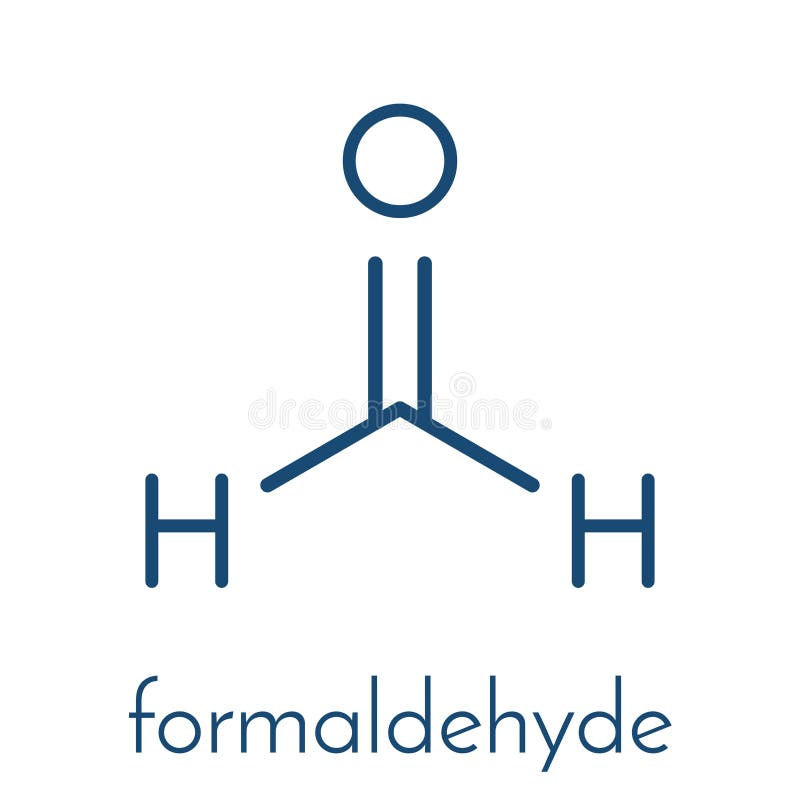 Formaldehyde Methanal Molecule. Important Indoor Pollutant. Skeletal ...
