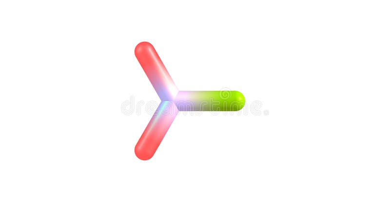 Formaldehyde Molecular Structure Isolated on White Stock Illustration ...