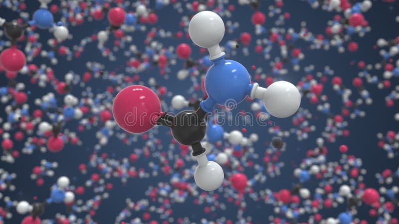 Formamide Molecule, Scientific Molecular Model, Looping 3d Animation ...